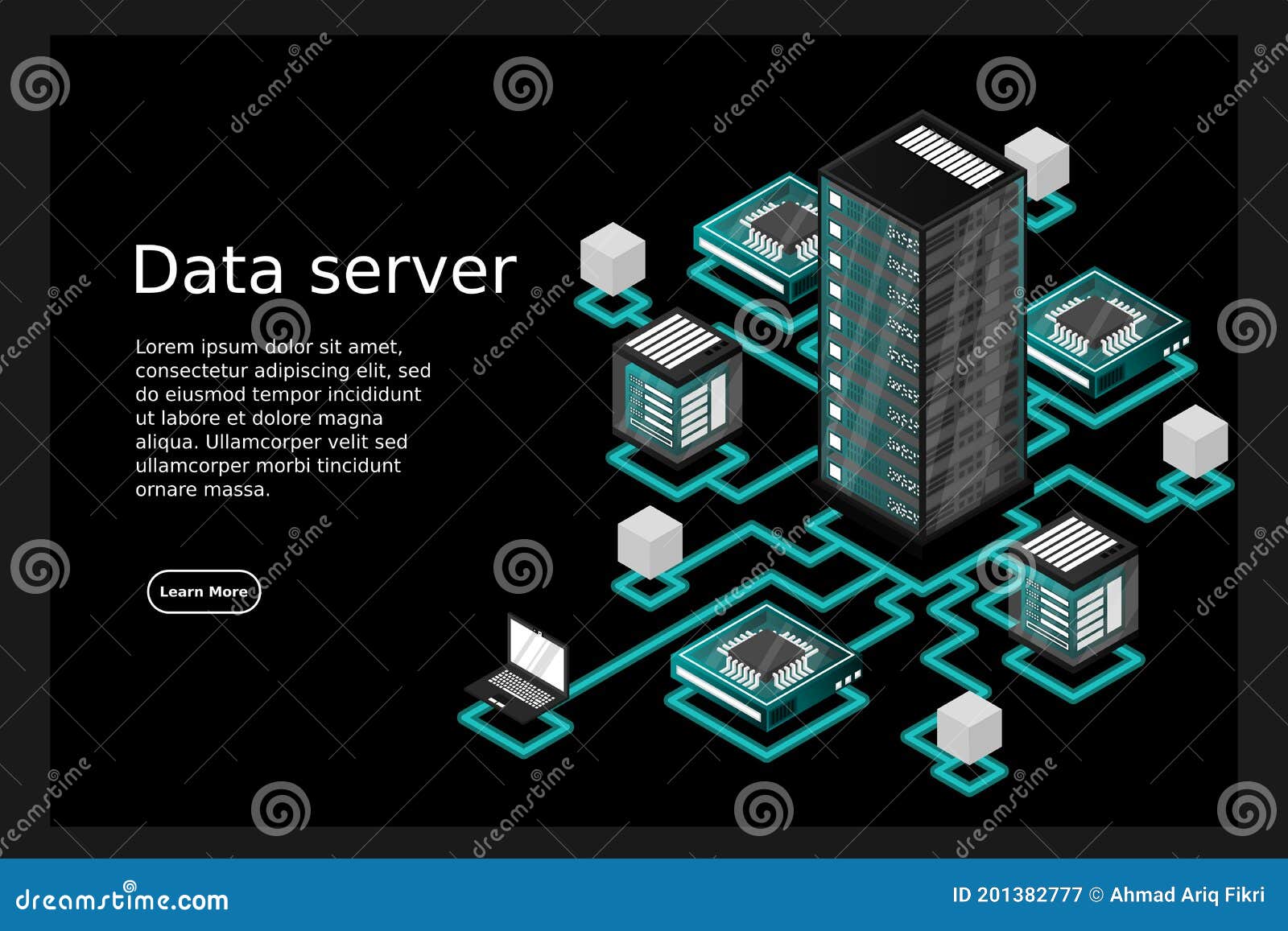 Concept of Data Network Management Stock Vector - Illustration of ...