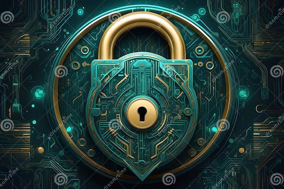 A Concept of Data Privacy with a Padlock and Binary Codes Stock Photo ...
