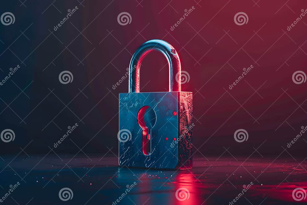 A Concept of Data Privacy with a Padlock and Binary Codes Stock Photo ...