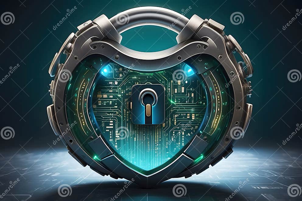 A Concept of Data Privacy with a Padlock and Binary Codes Stock Photo ...