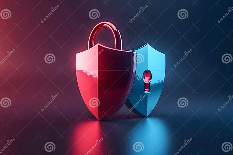Lock Icon in 3d Style As a Concept of Data Privacy Stock Illustration ...