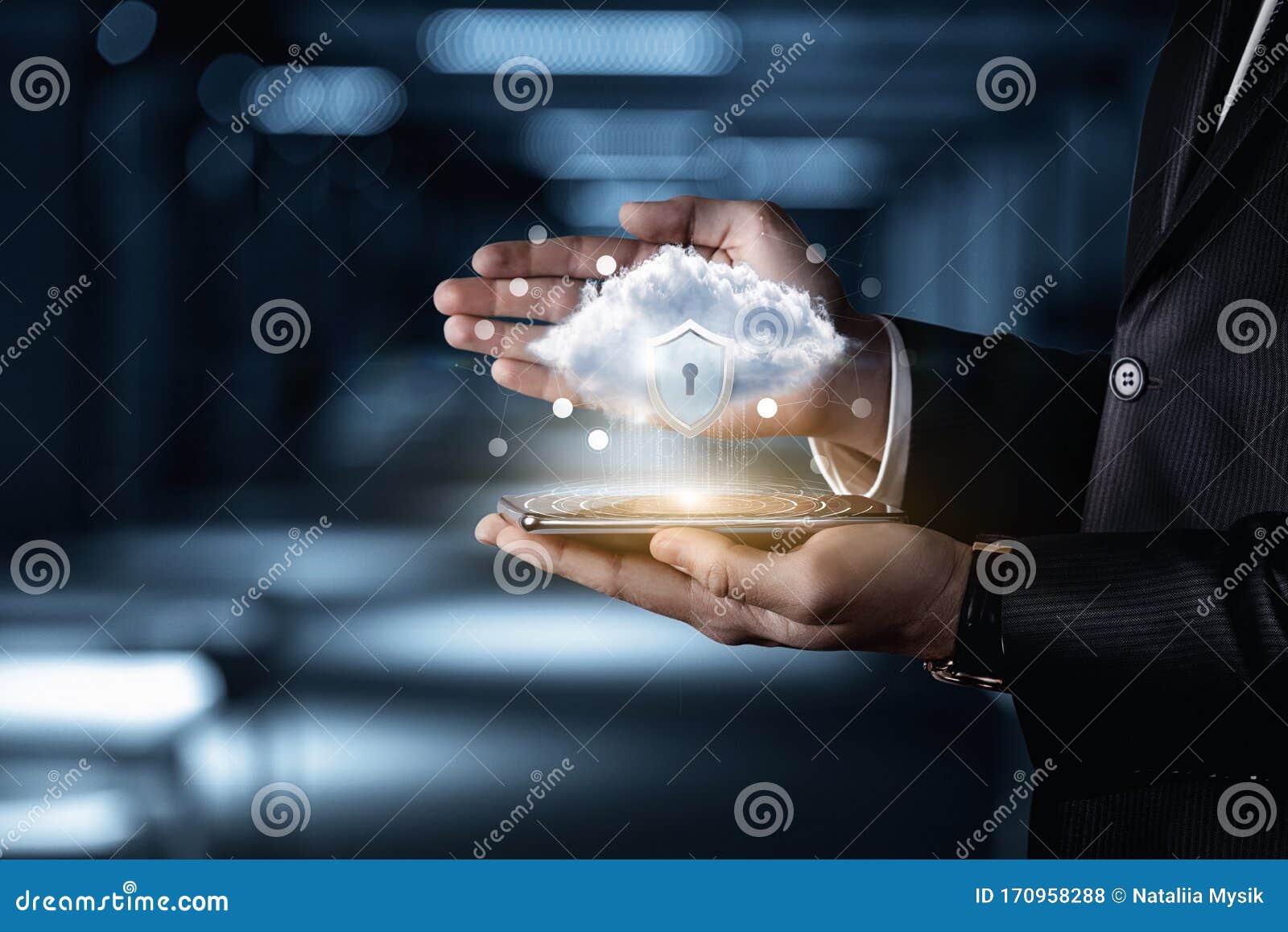 The Concept of Data Protection in Mobile Devices Stock Photo - Image of ...