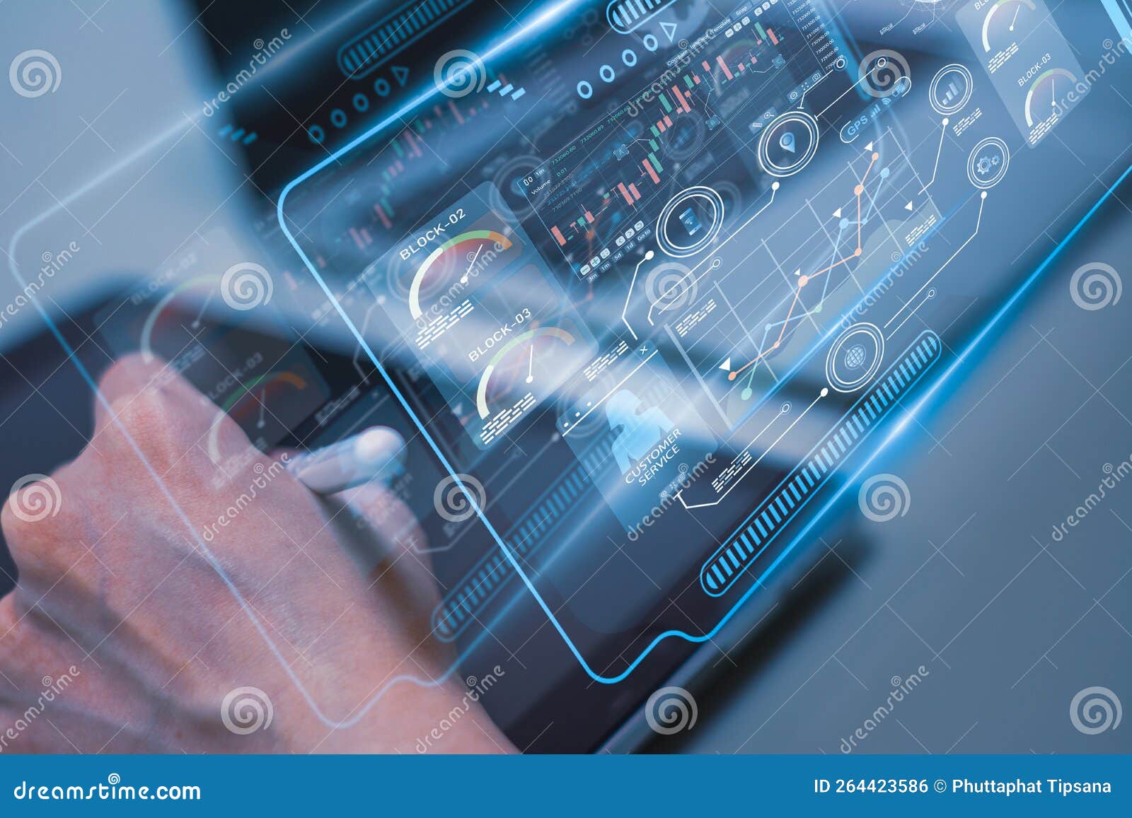 Concept Data Science Analytics Business Intelligence or BI, Businessman ...