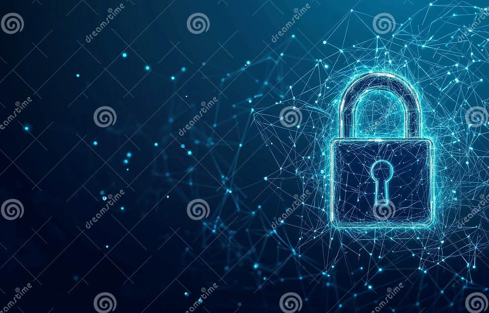 The Concept of Data Security and Cybersecurity. Stock Market Stock ...