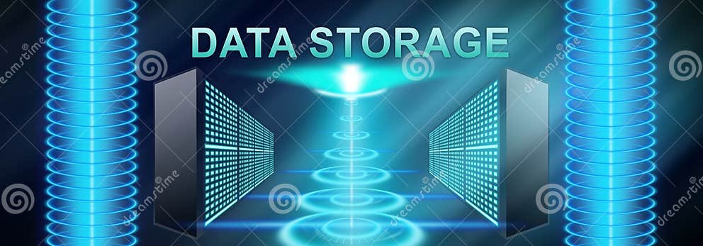 Concept of data storage stock illustration. Illustration of center ...
