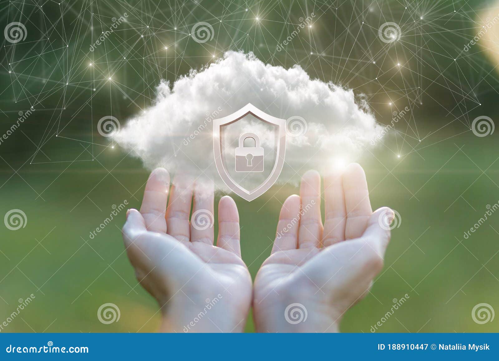 The Concept of Data Storage and Protection Stock Image - Image of lock ...