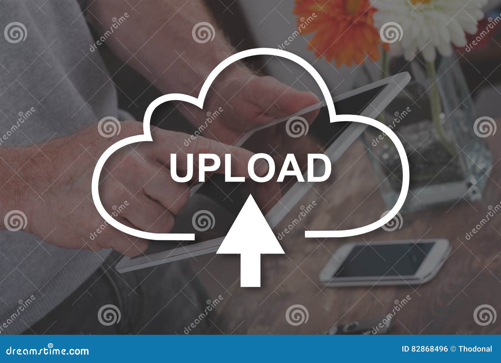 Concept of data upload stock photo. Image of networking - 82868496