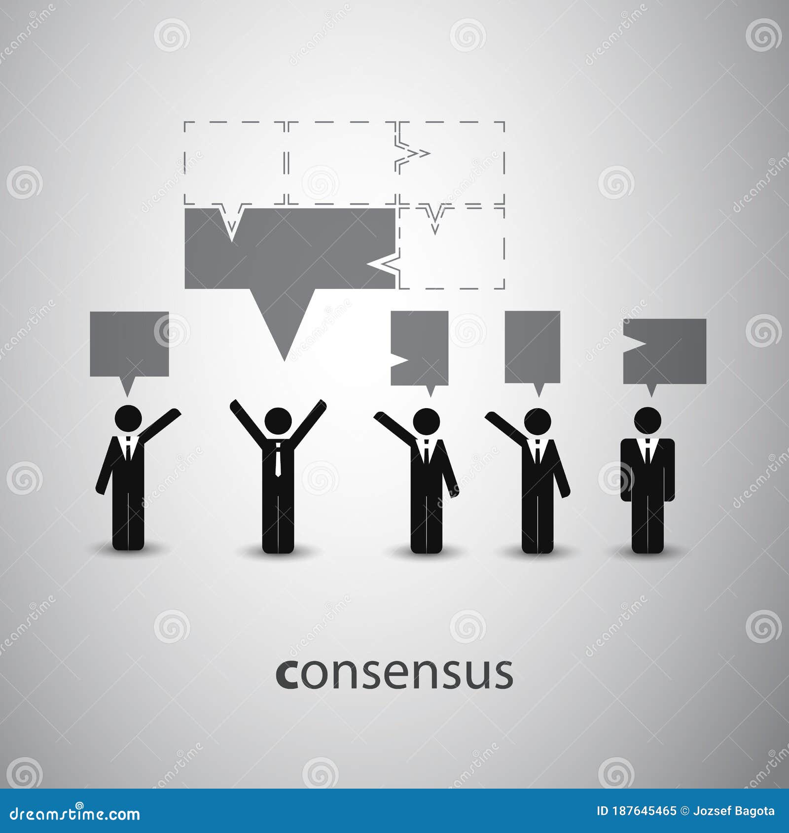 Concept De Bulle Du Discours De Consensus Illustration de Vecteur ...