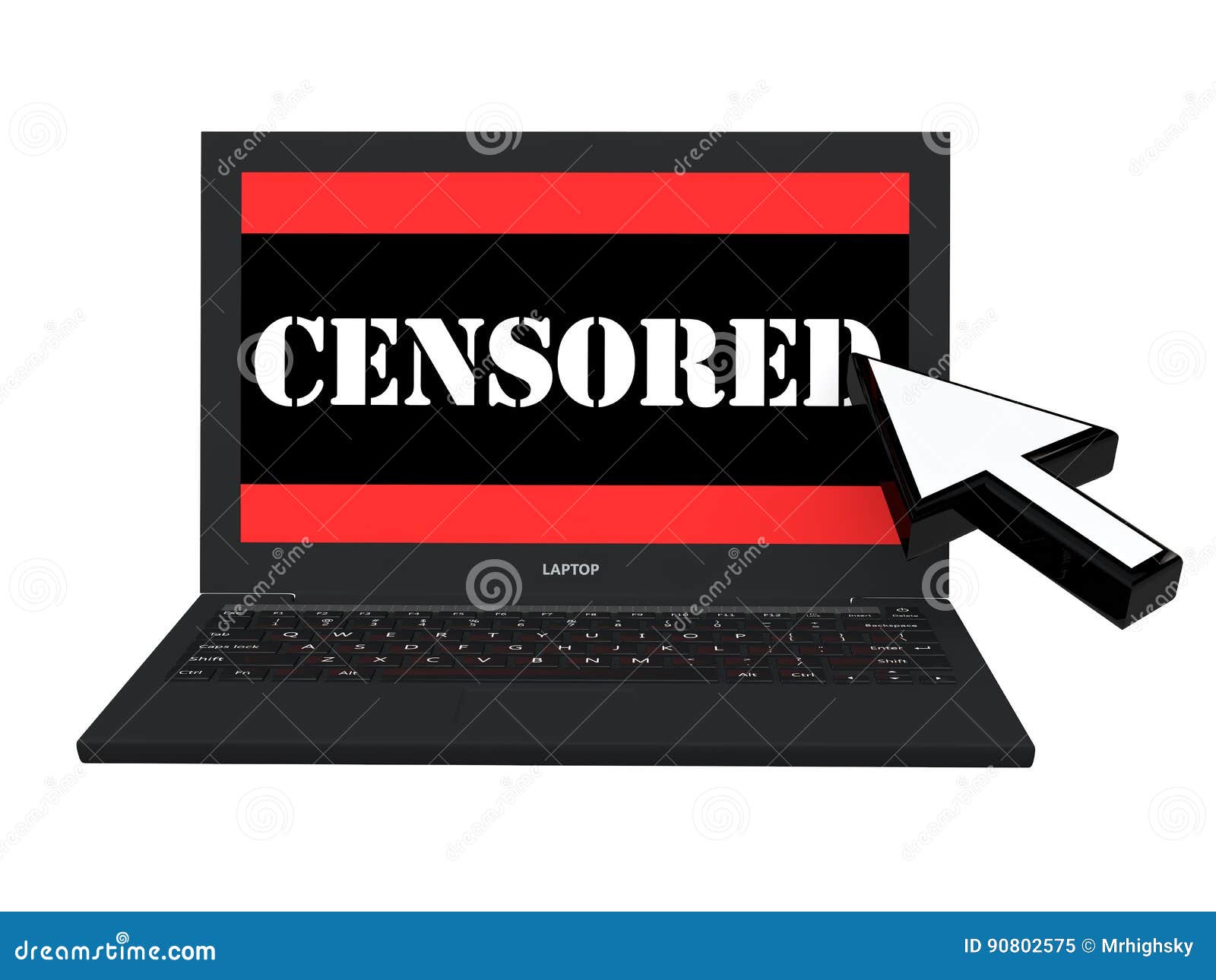 Concept De Censure D'Internet Illustration Stock - Illustration du ...