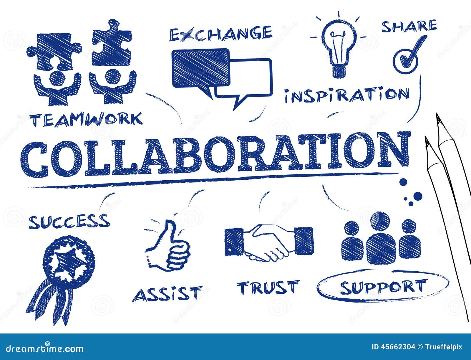 Concept de collaboration illustration stock. Illustration du rapport ...