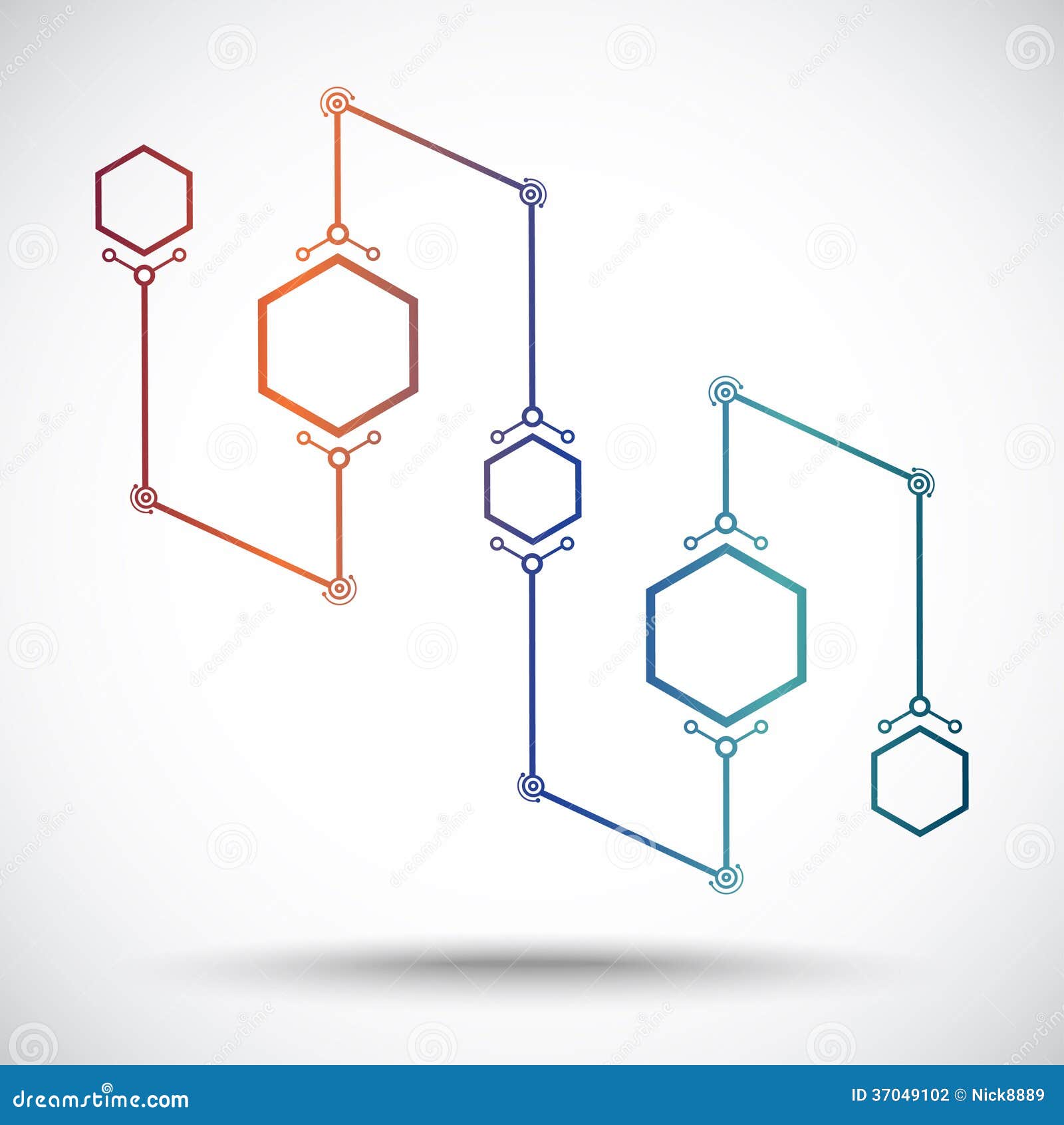 Concept De Communication Des Cinq Cellules Illustration de Vecteur ...