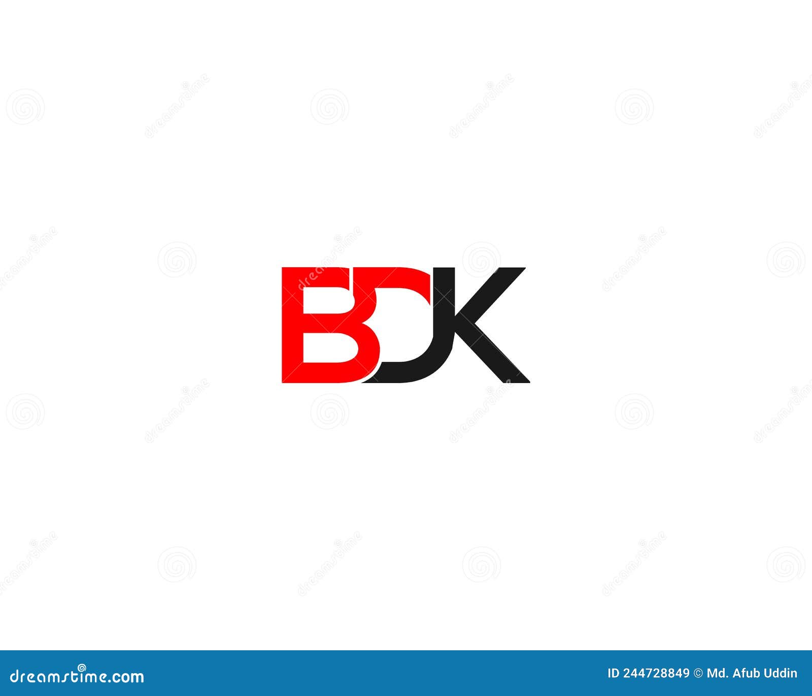 Concept De Conception De Logo Bdk Simple Professionnel Illustration de ...