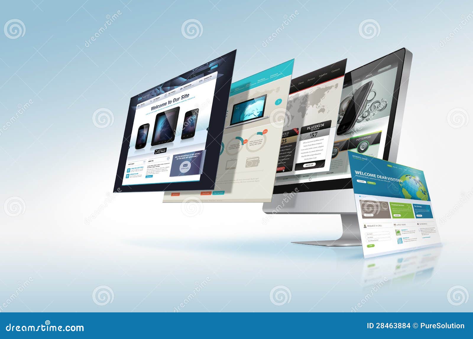 Concept de conception web illustration stock. Illustration du réseau ...