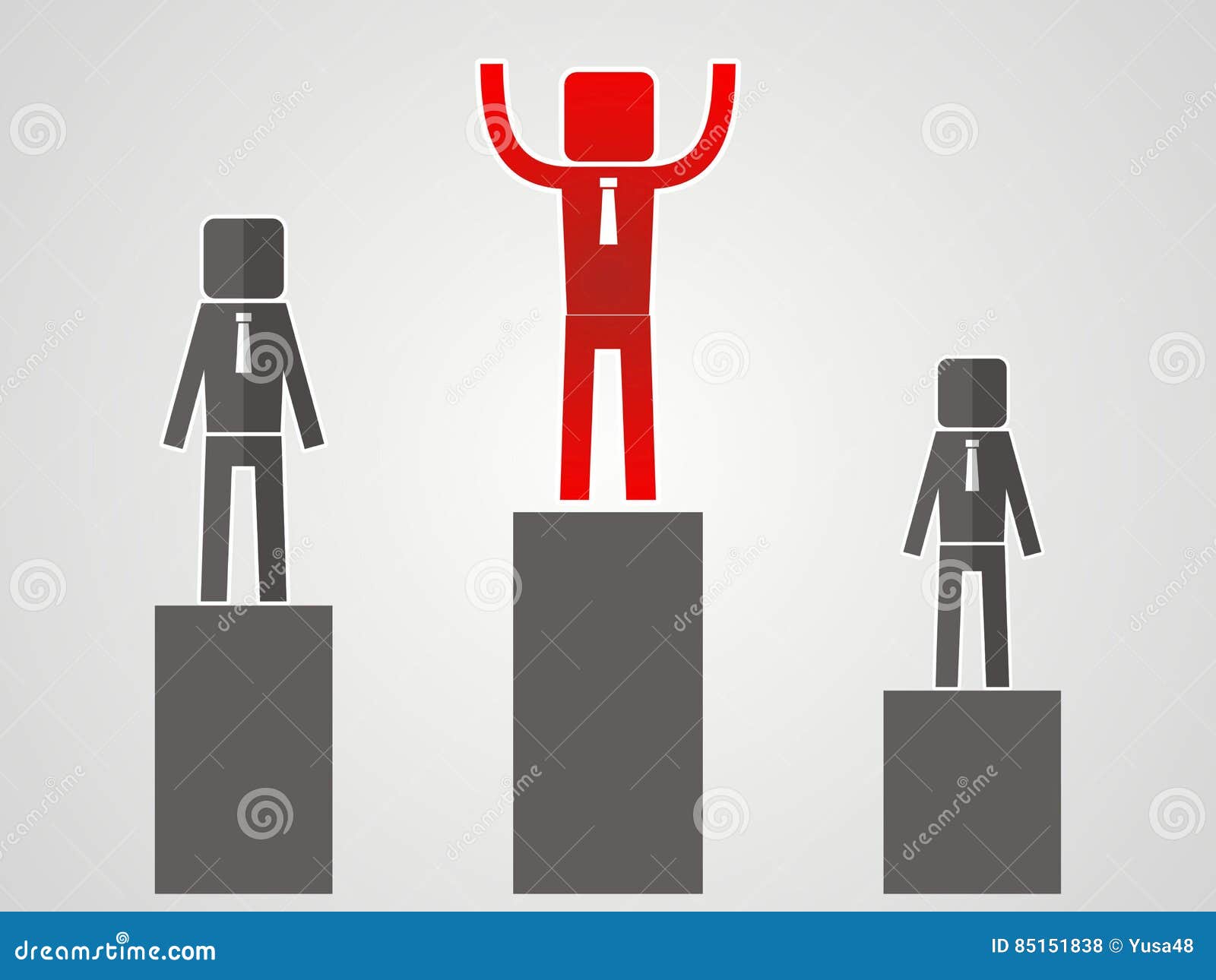 Concept De Concurrent - Le Chef Se Tient Sur Le Podium Illustration de ...