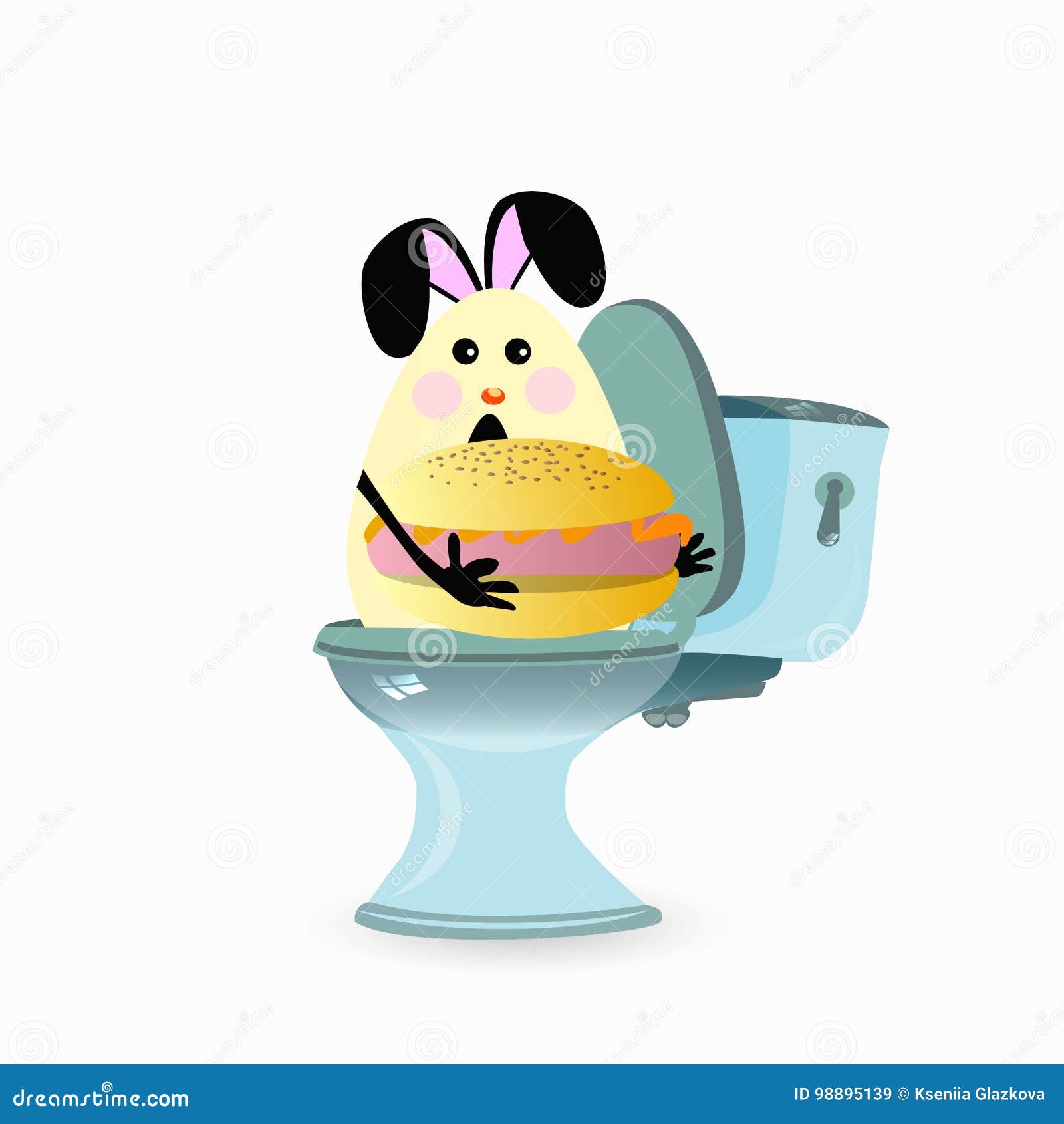 Concept De Constipation Drôle Et Drôle Illustration Stock ...