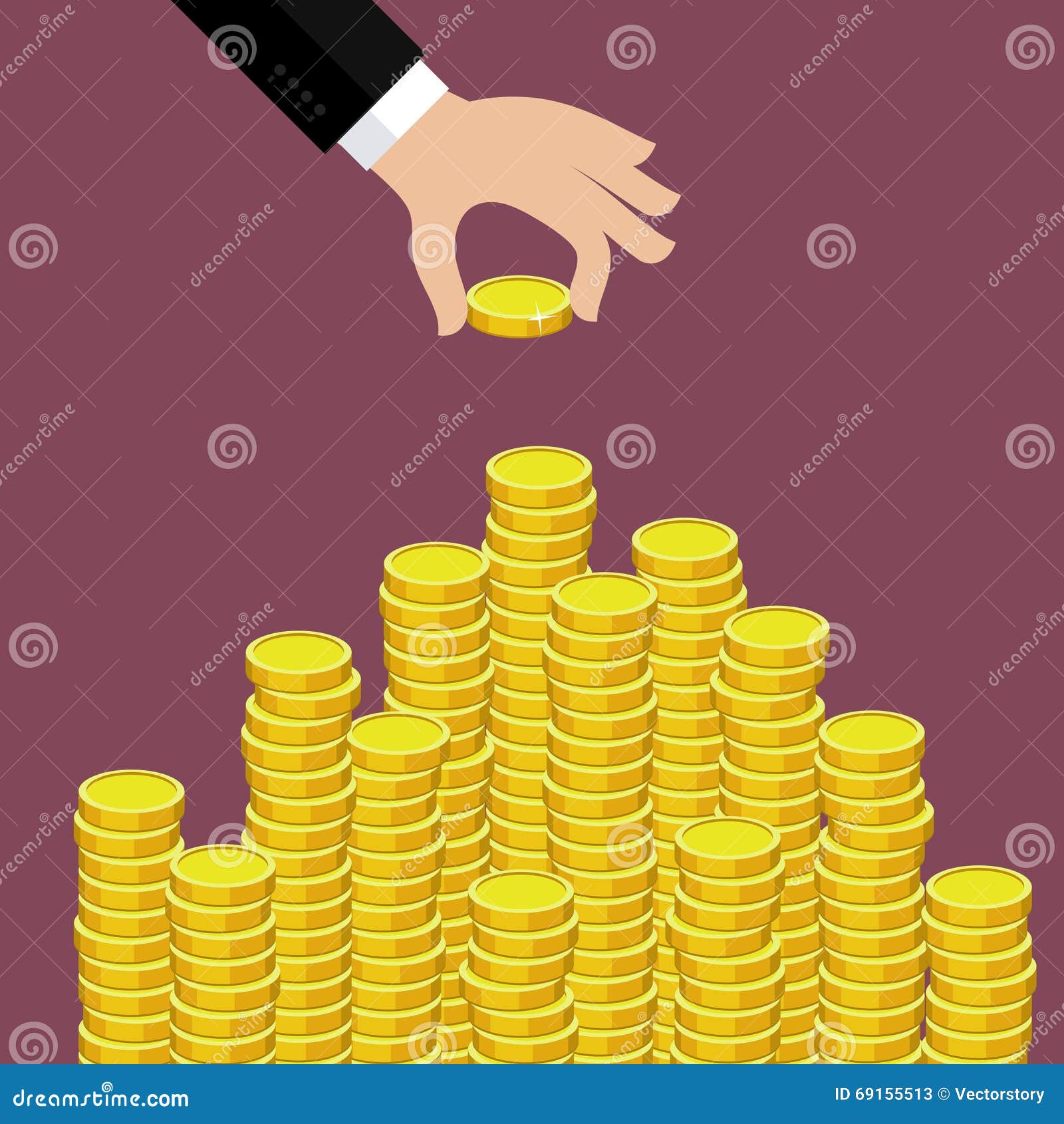 Concept de la richesse illustration de vecteur. Illustration du main ...