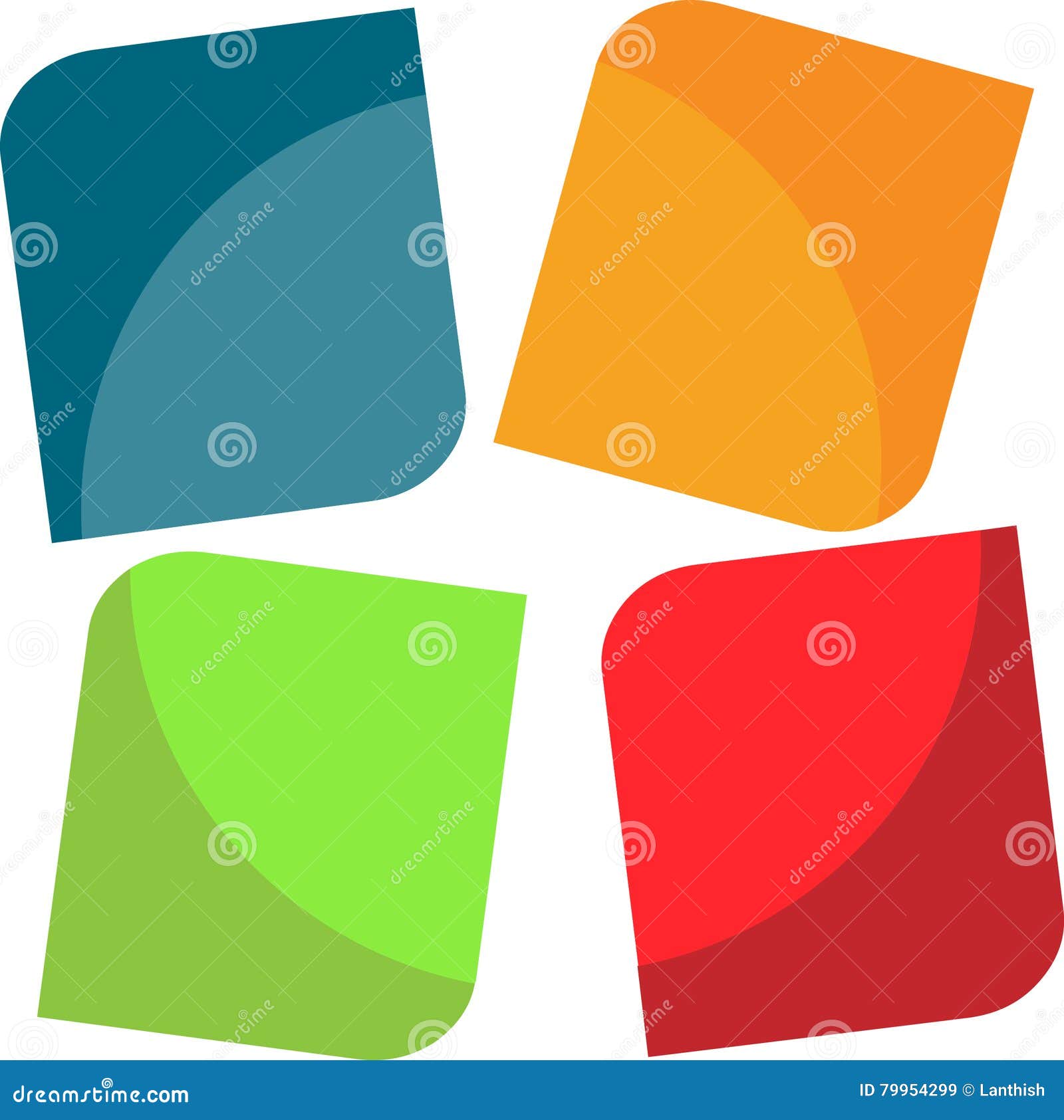 Concept De Logo De Quatre Couleurs Illustration de Vecteur ...