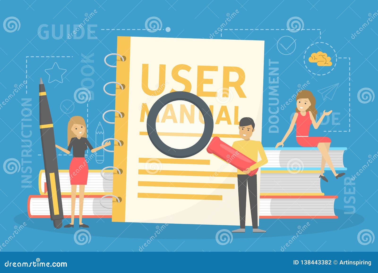 Concept De MANUEL D'UTILISATION Guide Ou Instruction Illustration de ...