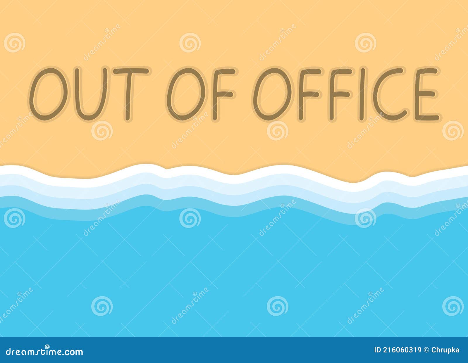 Concept De Message D'absence Du Bureau Illustration de Vecteur ...