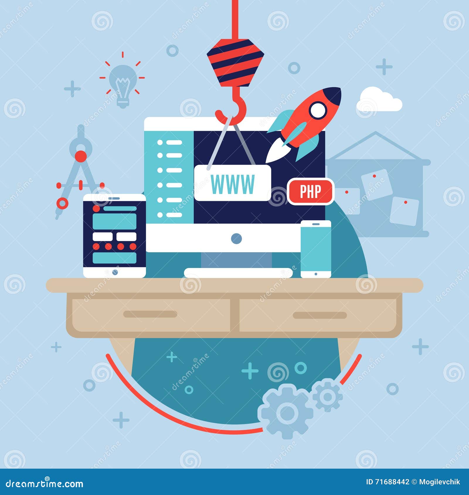 Concept De Mise Au Point De Programmes Illustration de Vecteur ...