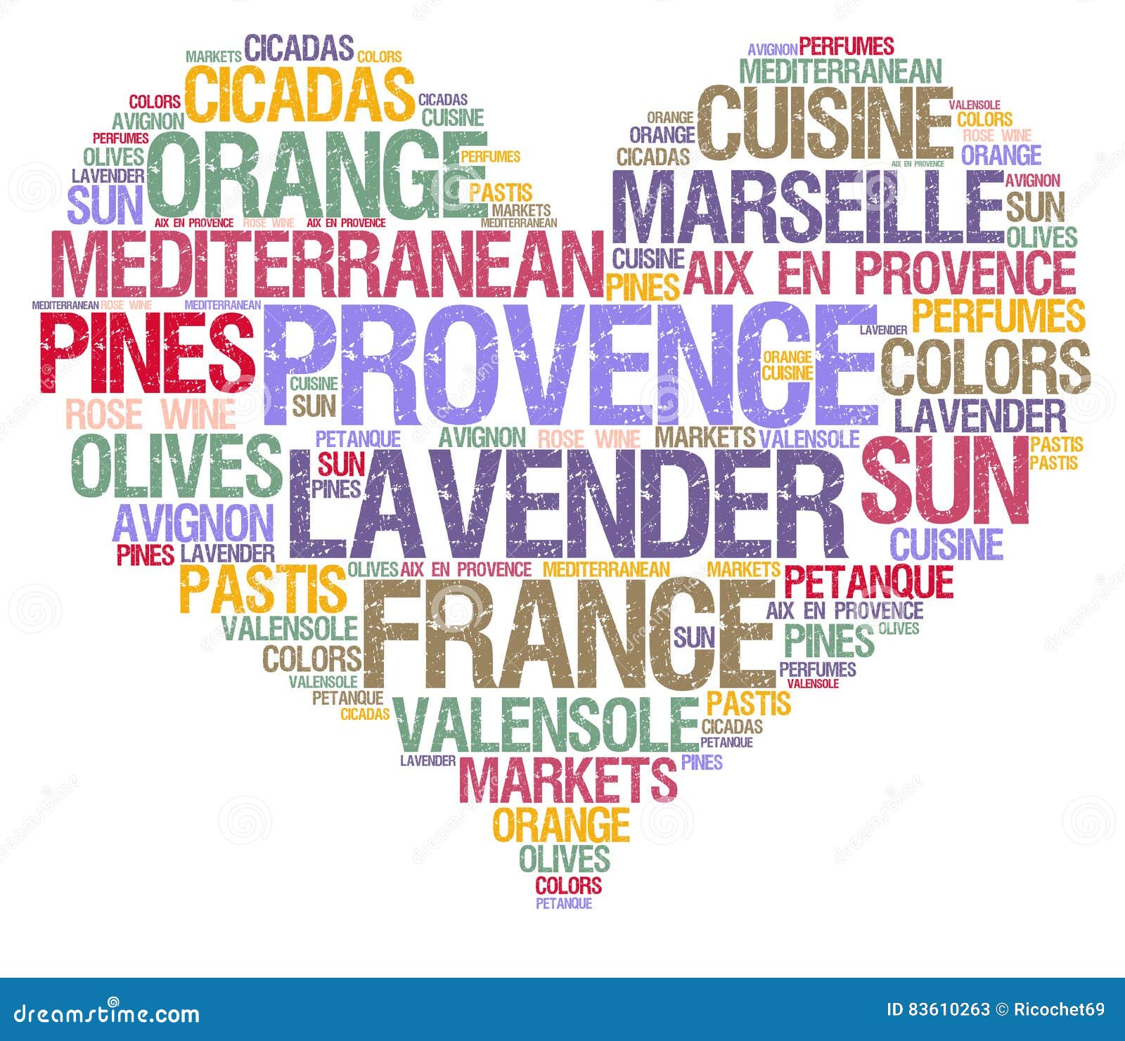 Concept De Nuage De Mot De La Provence Illustration Stock ...