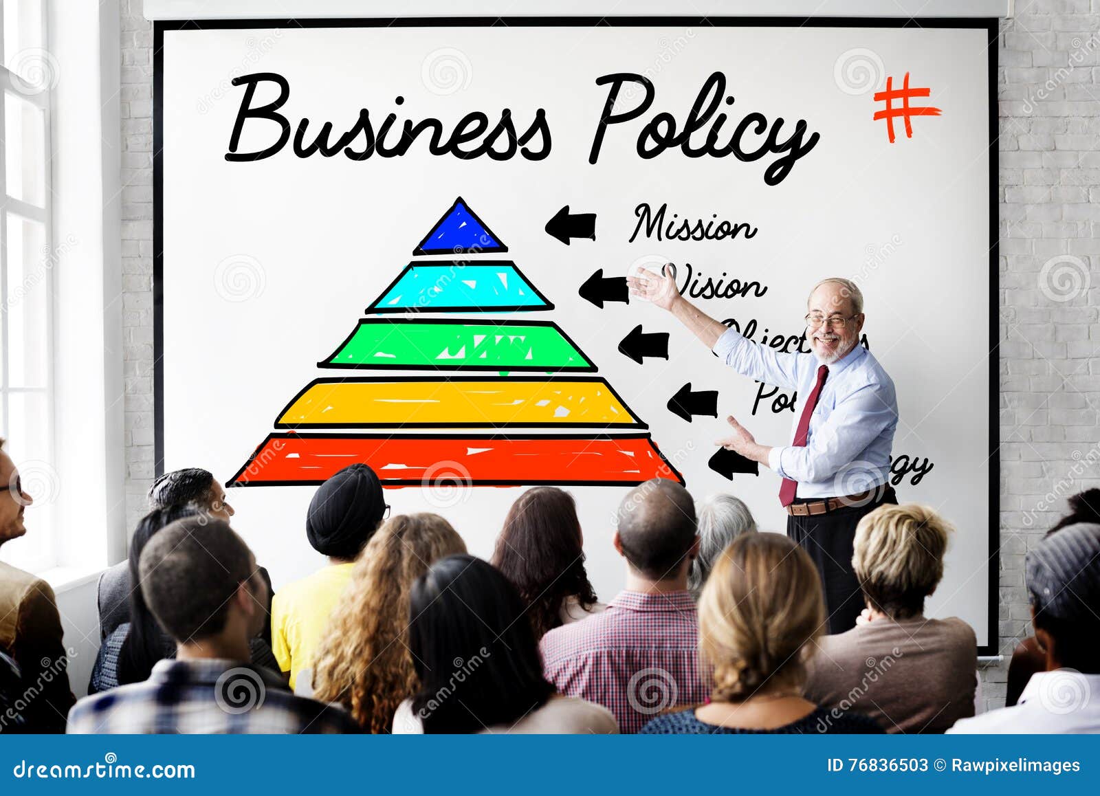 Concept De Pyramide D'action De Politique Commerciale Image stock ...