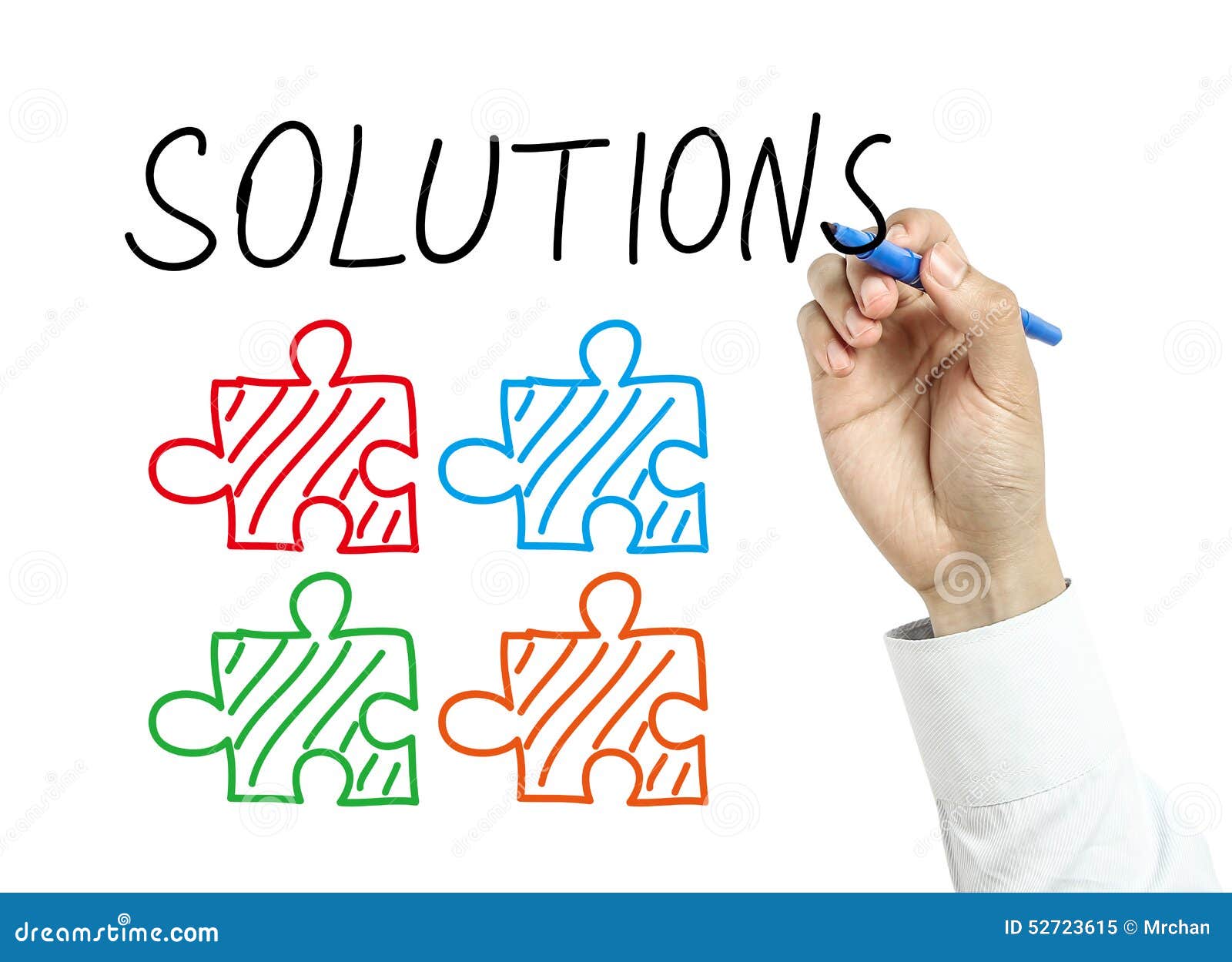 Concept De Solutions De Dessin D'homme D'affaires Image stock - Image ...