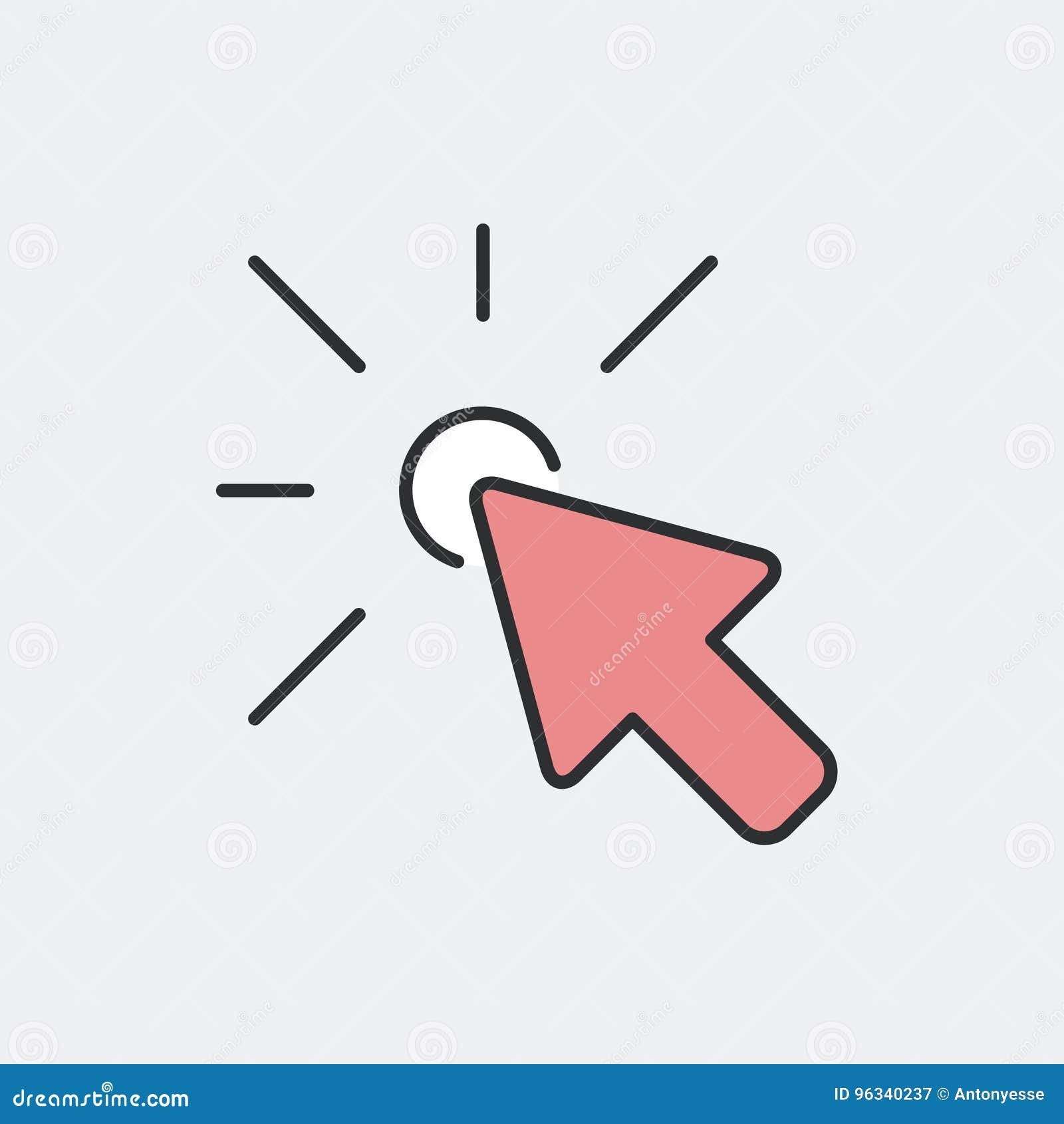 Concept De Symbole De Clic D'indicateur Illustration de Vecteur ...