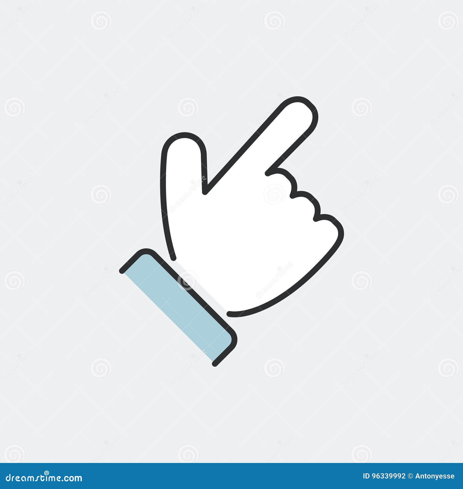 Concept de symbole de main illustration de vecteur. Illustration du ...