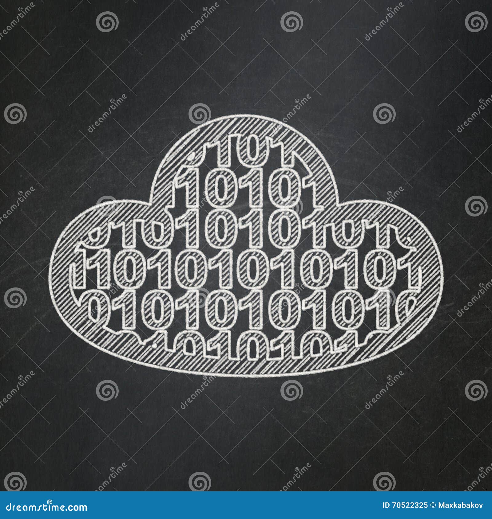 Concept De Technologie De Nuage : Nuage Avec Le Code Sur Le Fond De ...