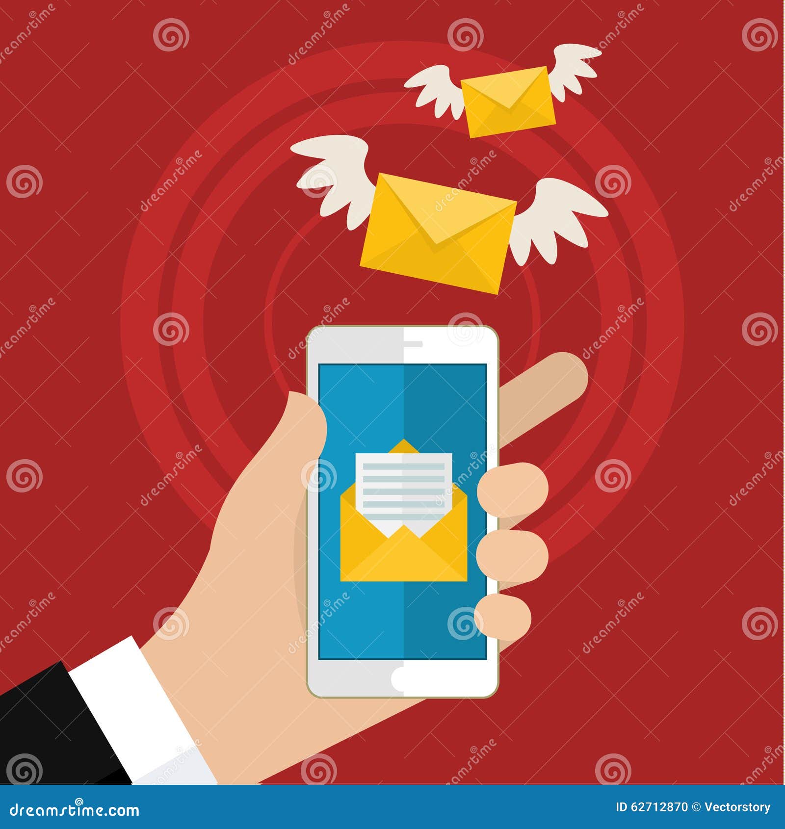 Concept De Transmission De Messages Illustration de Vecteur ...