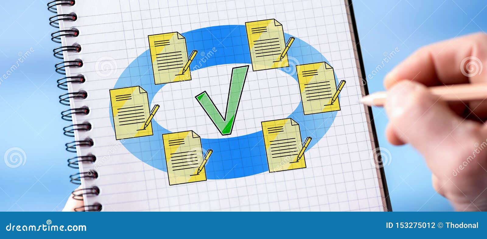 Concept De Validation De Document Sur Un Bloc-notes Photo stock - Image ...