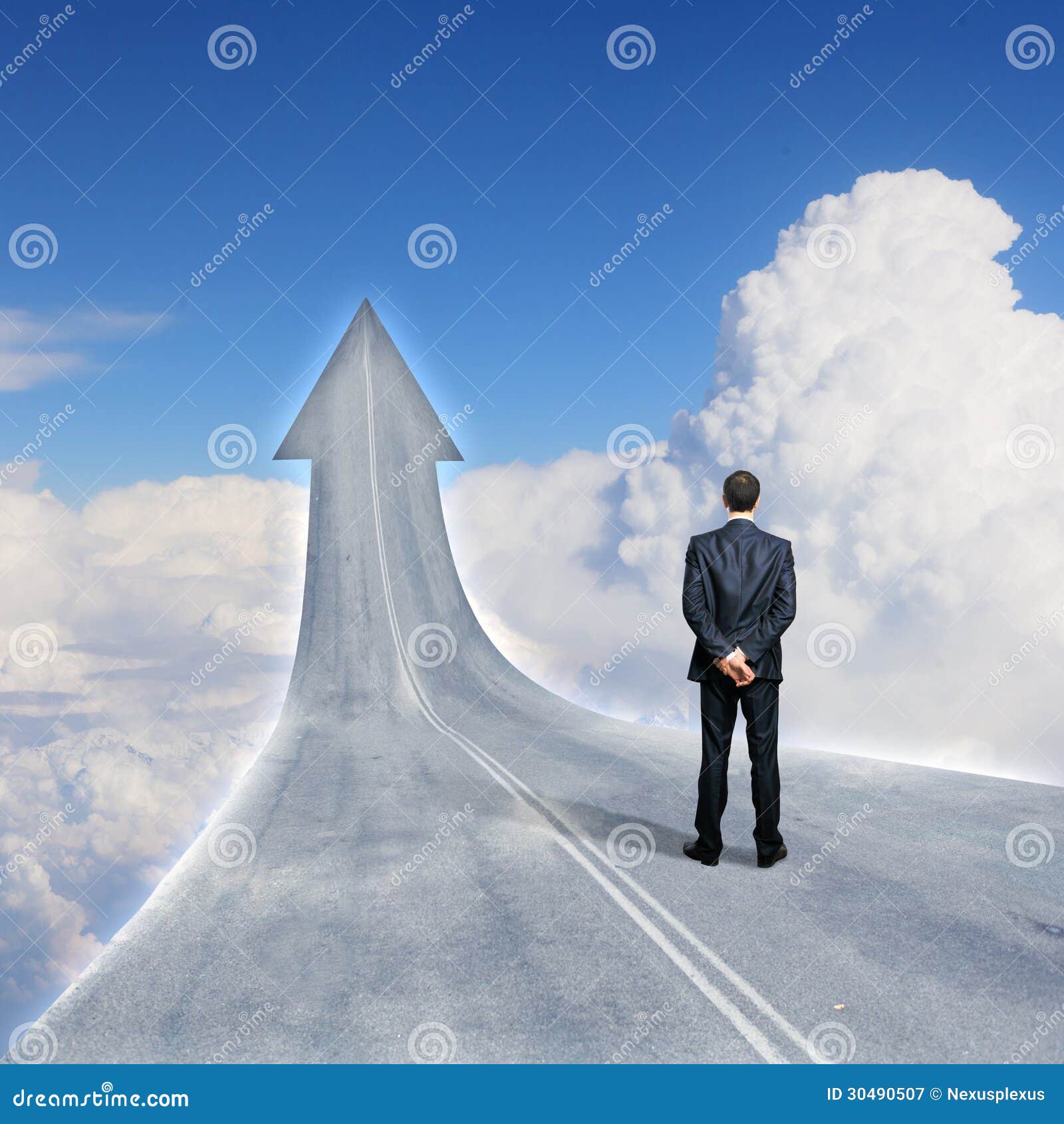 Concept De Weg Naar Het Succes Stock Afbeelding - Image of zakenman ...