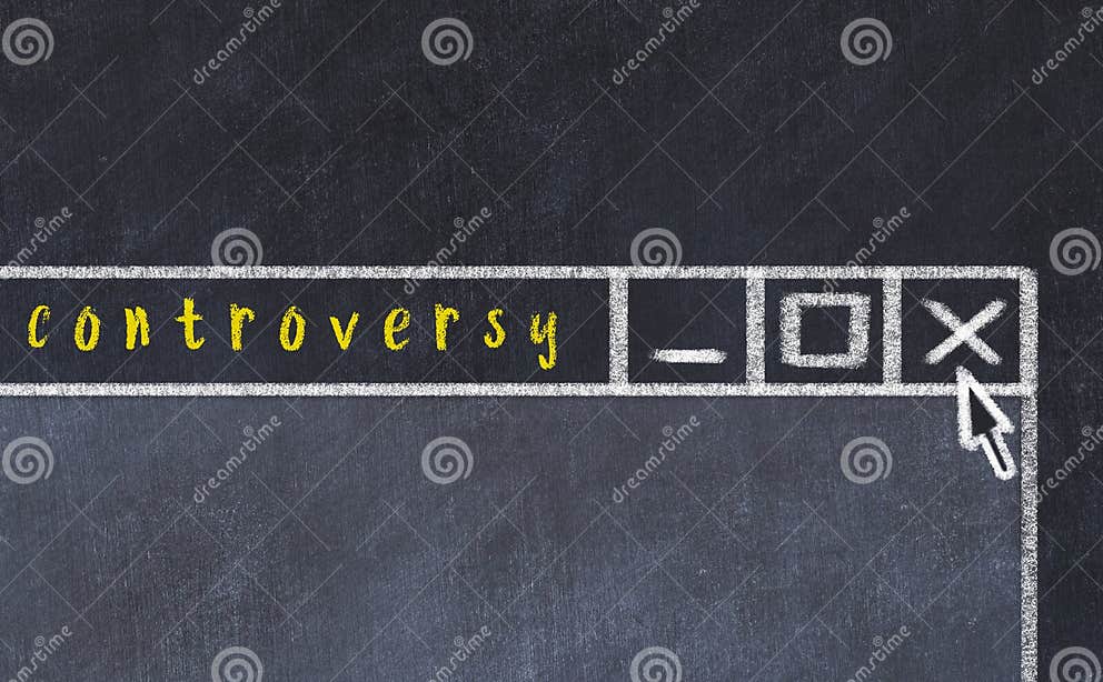 Concept of Dealing with Problem. Chalk Drawing of Closing Program ...