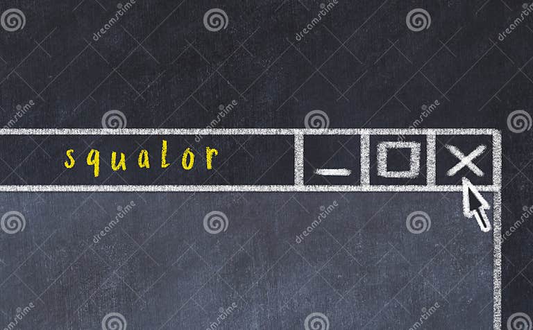 Concept of Dealing with Problem. Chalk Drawing of Closing Program ...