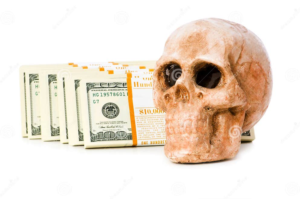 Concept of death and money stock photo. Image of face - 9798218