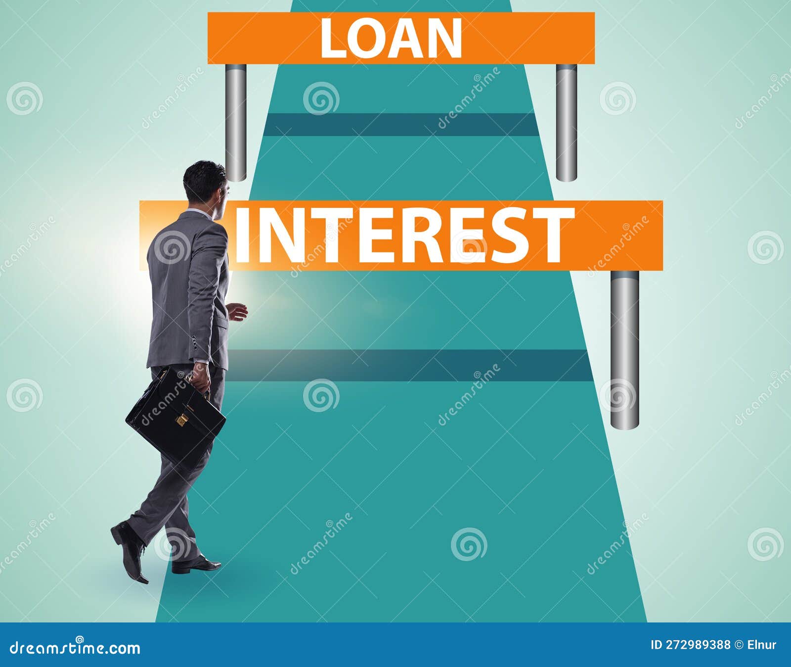 Concept of Debt and Loan in Business Running Stock Photo - Image of ...