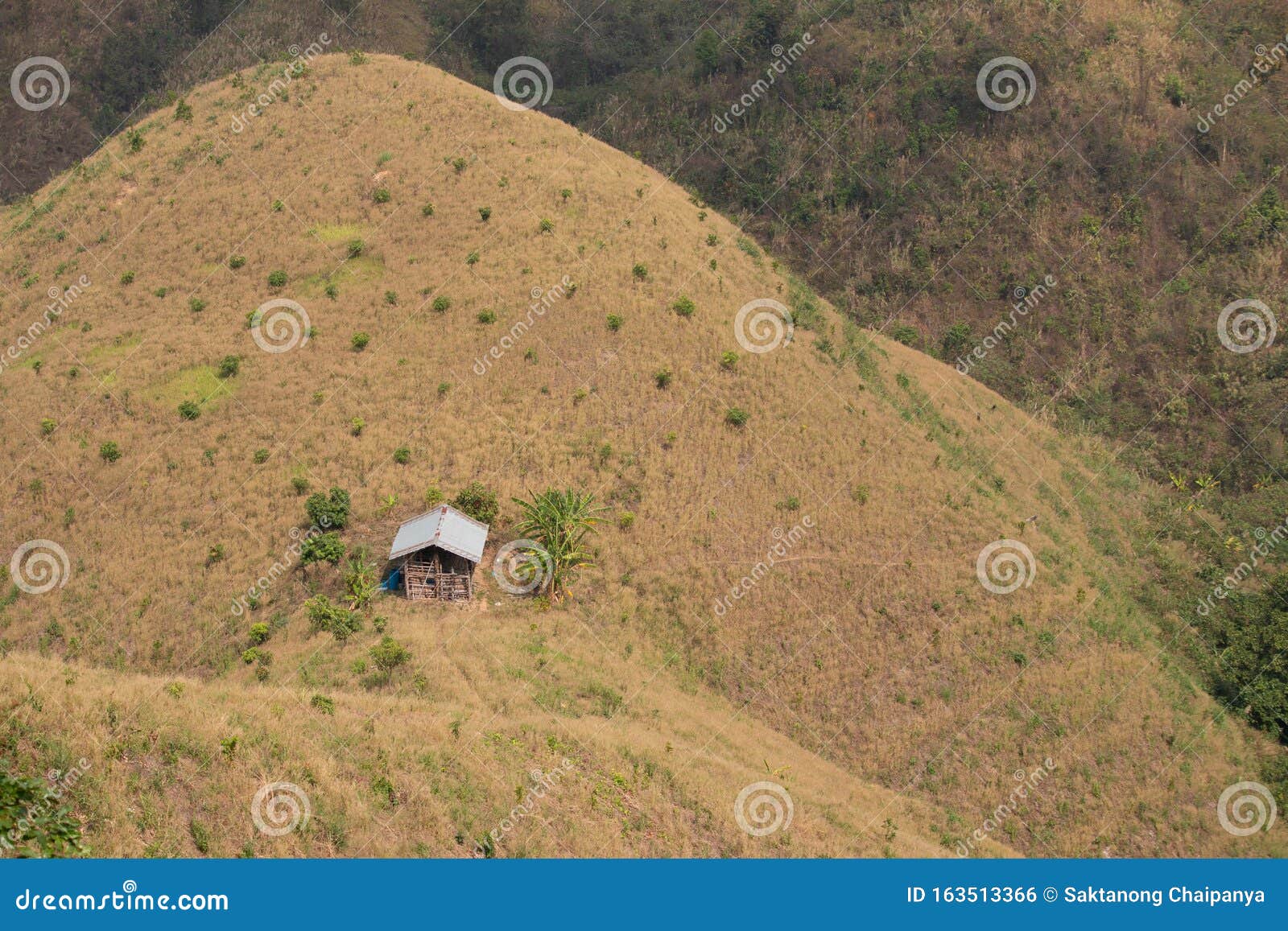 Mountains without Trees and There is only Drought. Stock Photo - Image ...
