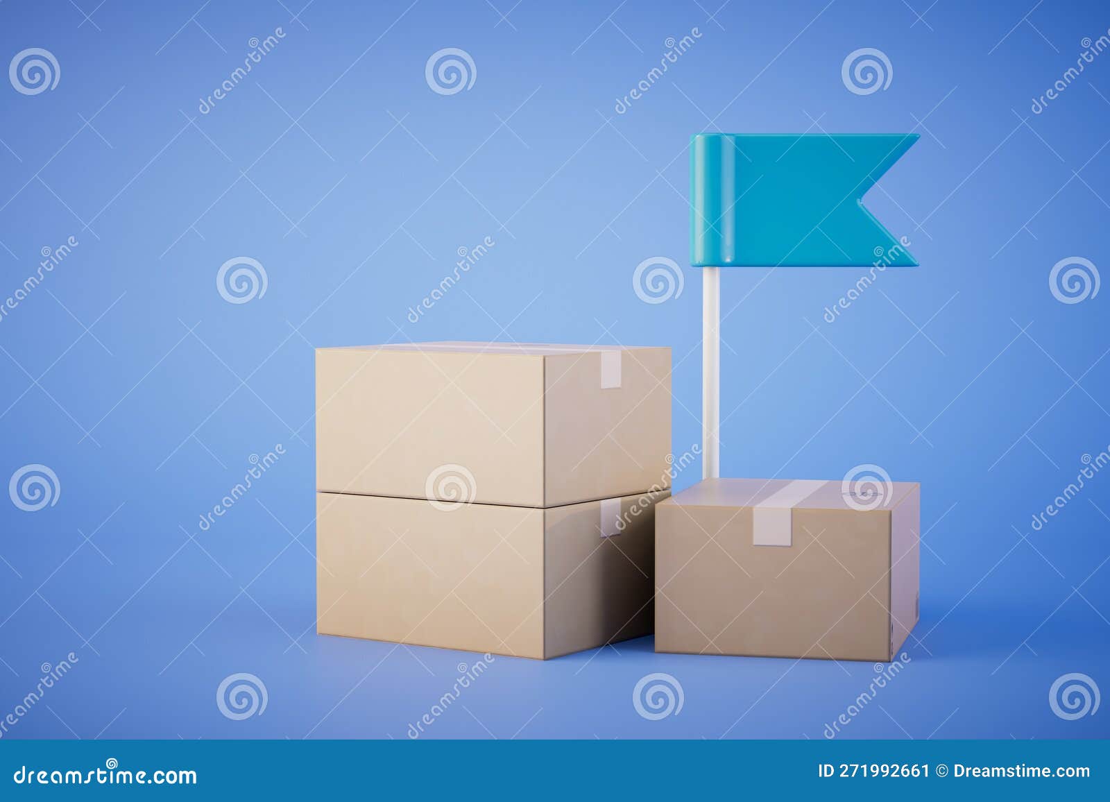 The Concept of Delivery of Parcels To the Address. Boxes with Parcels ...
