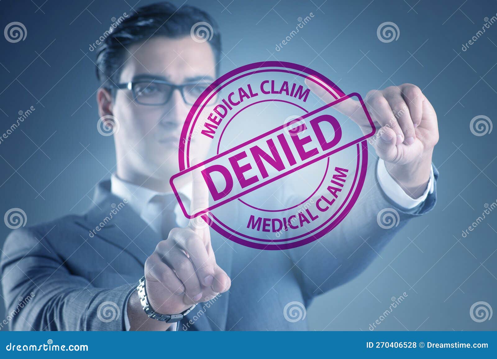 Concept of Denying Medical Insurance Claim Stock Illustration ...