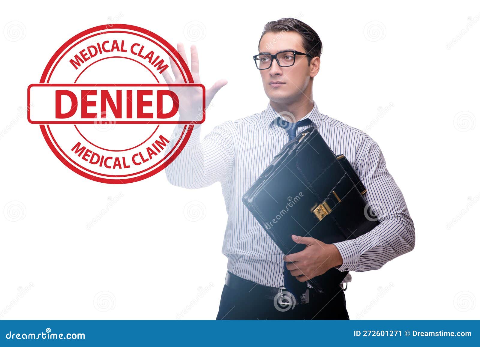 Concept of Denying Medical Insurance Claim Stock Image - Image of sign ...