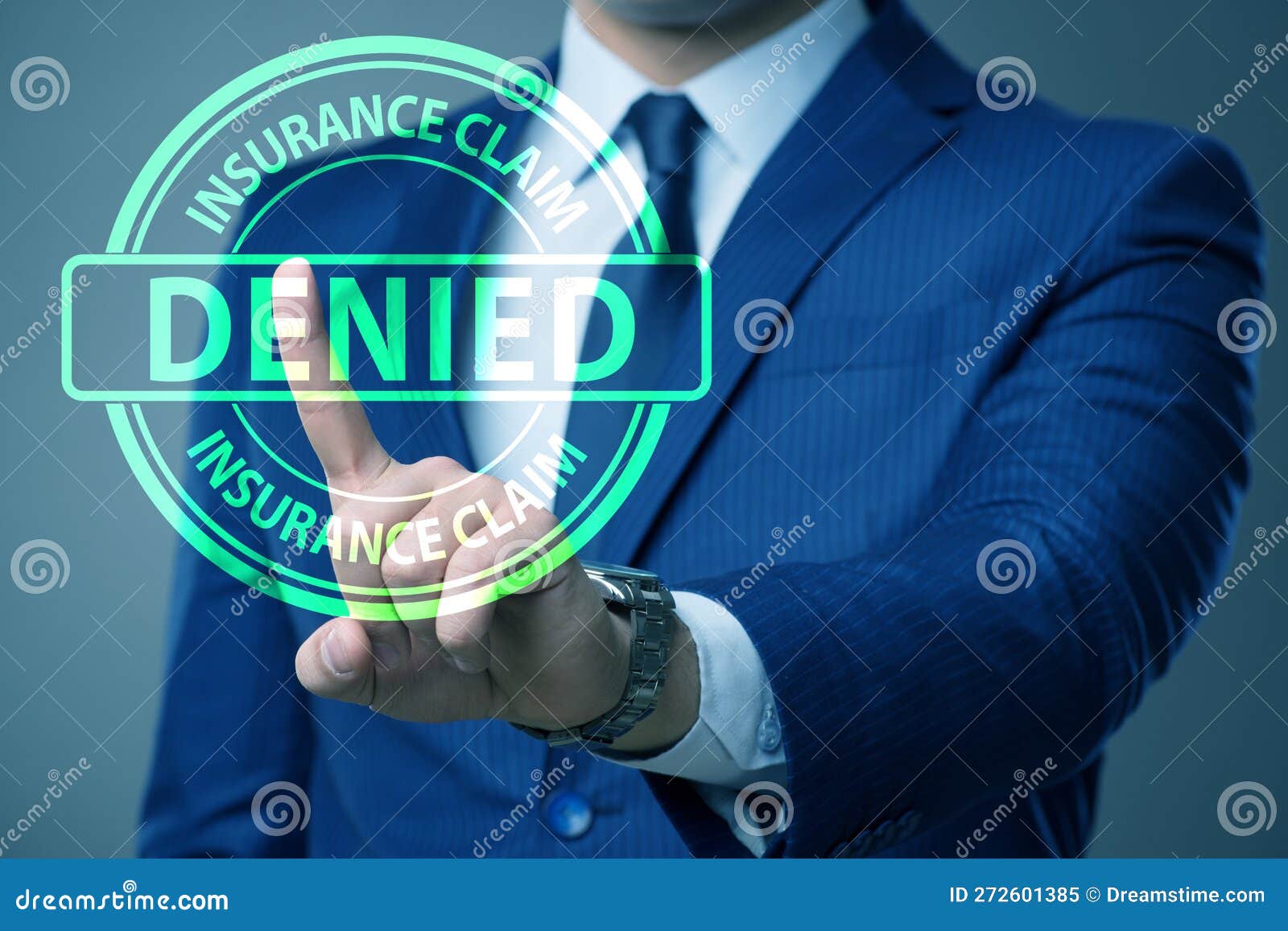 Concept of Denying Medical Insurance Claim Stock Image - Image of text ...