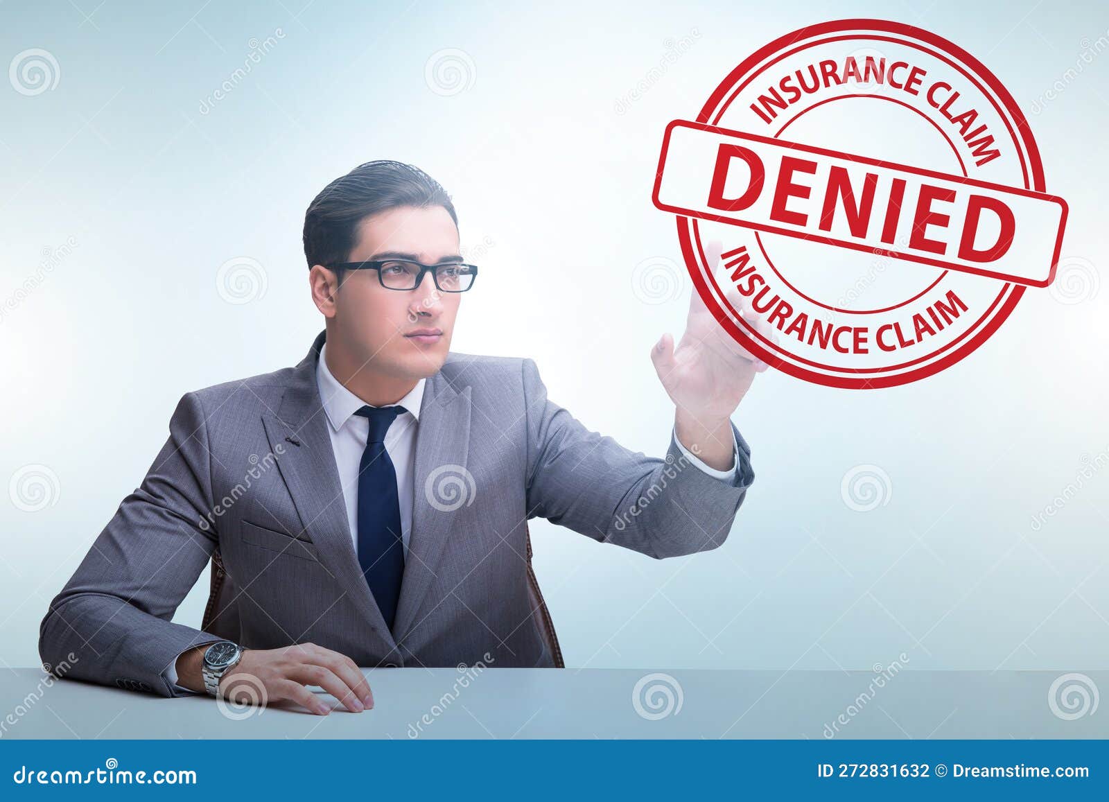 Concept of Denying Medical Insurance Claim Stock Photo - Image of ...