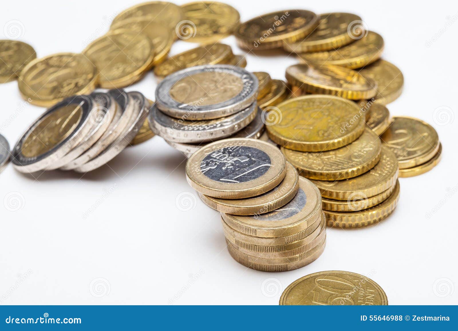 Concept of a Depreciation Euro Stock Photo - Image of euro, cash: 55646988