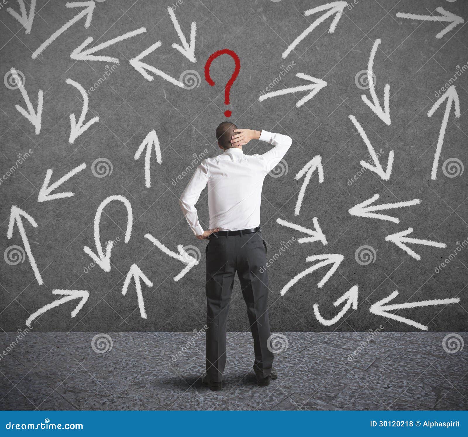 Choix Difficiles D'un Homme D'affaires Photo stock - Image du craie ...