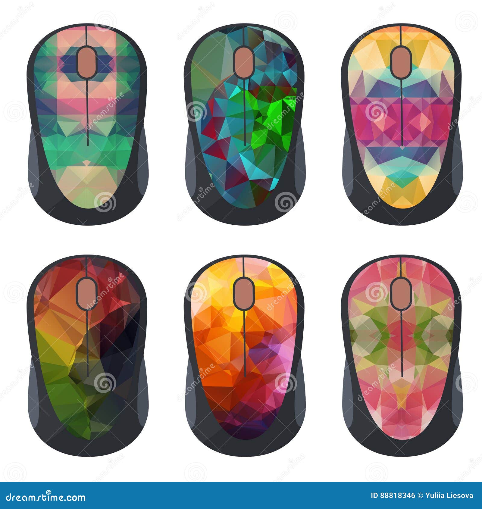 Concept Design with Abstract Colorful Pattern for Computer Mouse Stock ...