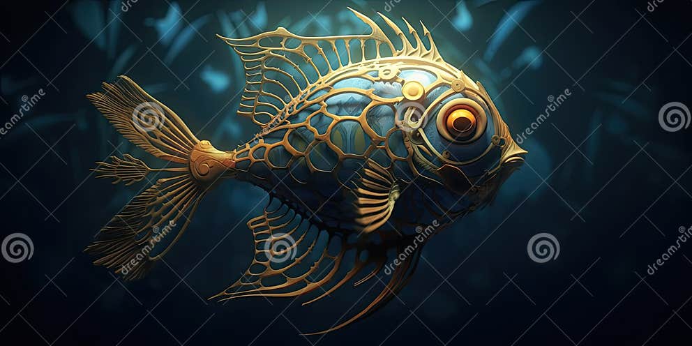 Concept and Design Fish for Wallpaper. Stock Illustration ...