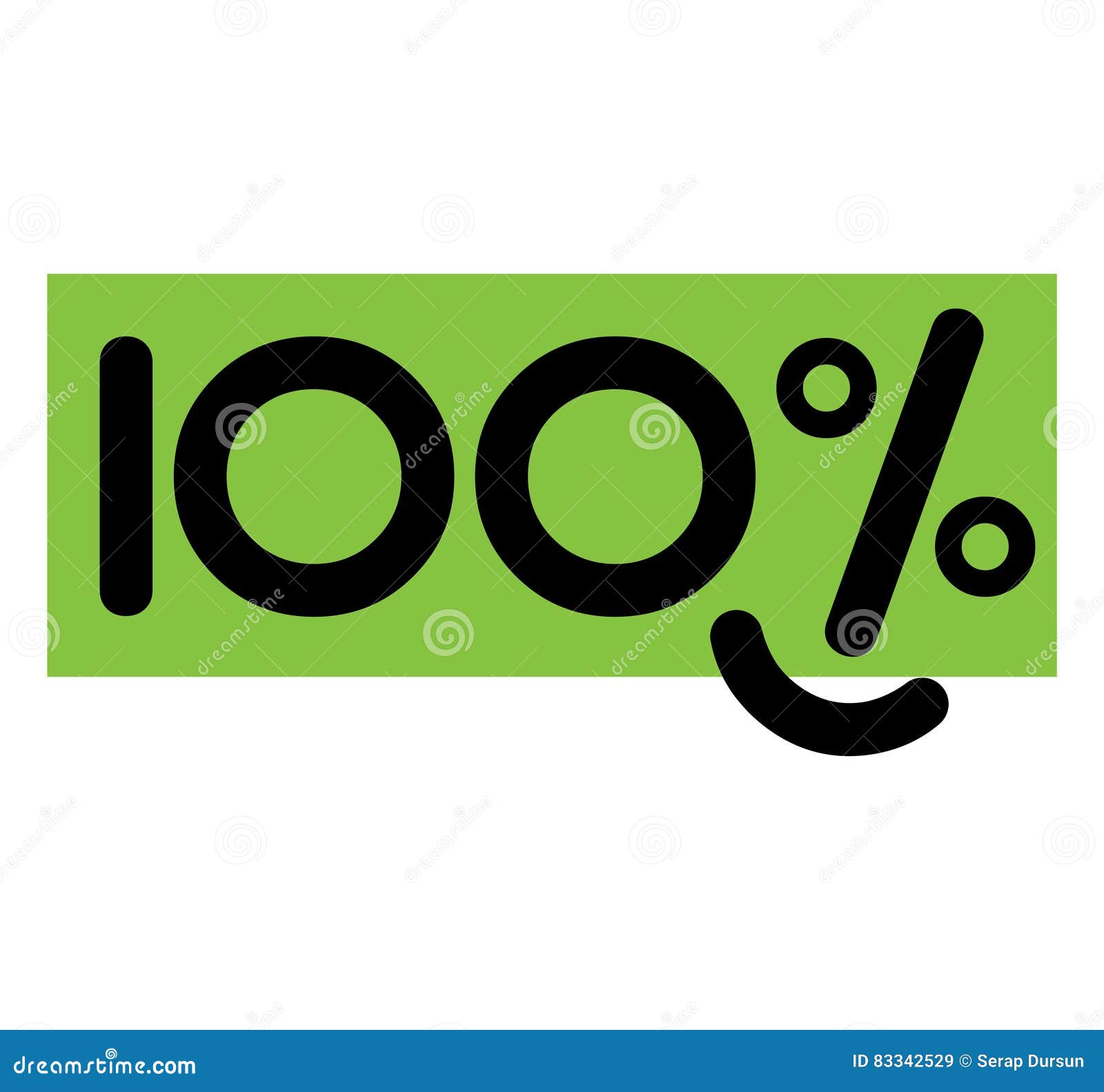 Concept Design for 100 Percent Stock Vector - Illustration of ...