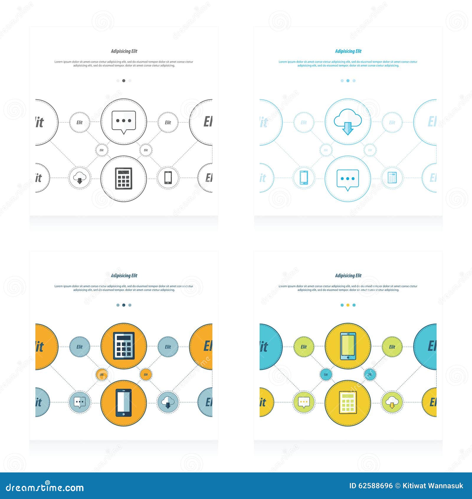 Concept Design Template Set Stock Vector - Illustration of information ...