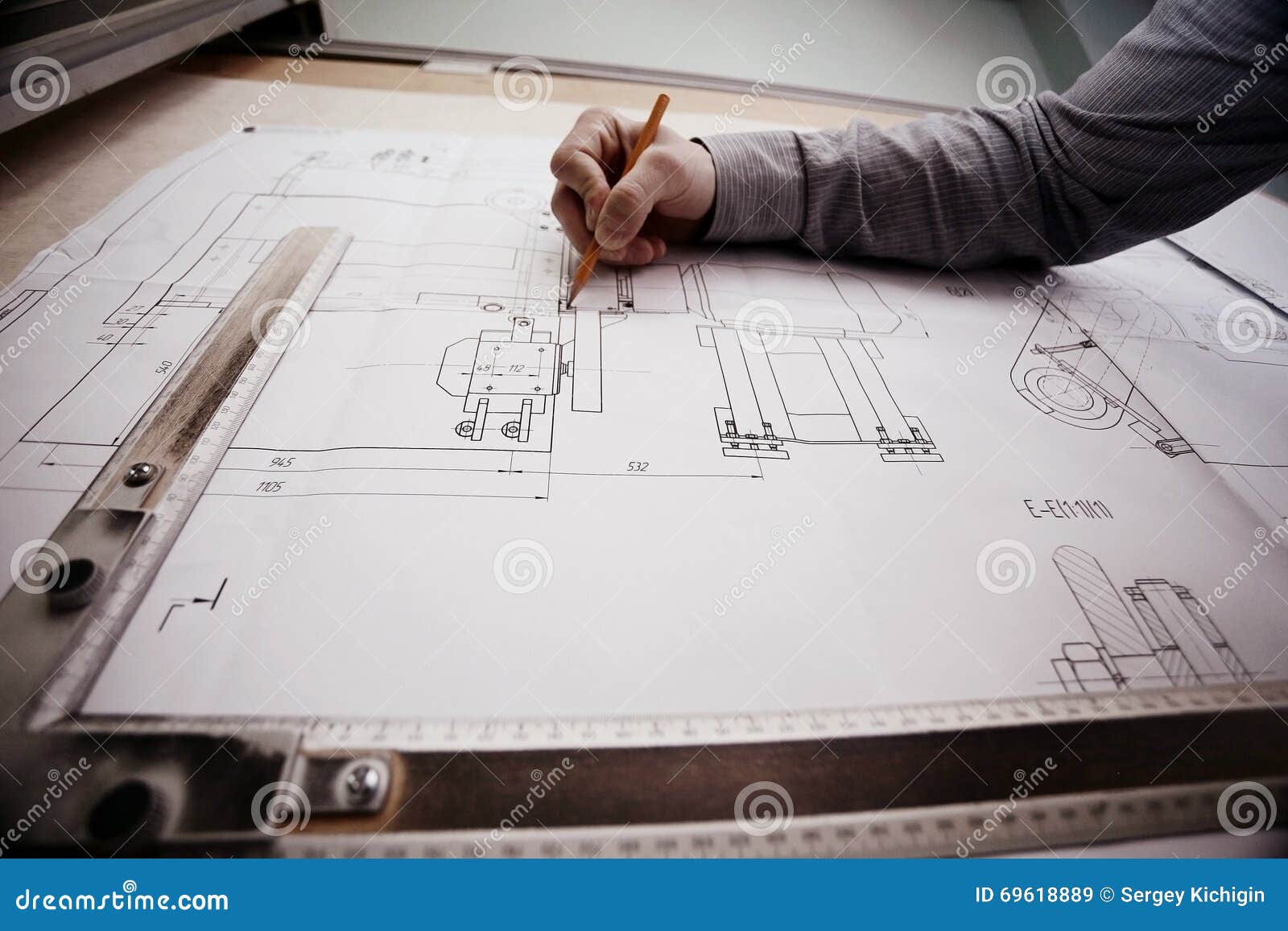 Concept Designer Drawing Engineer Stock Image - Image of design ...